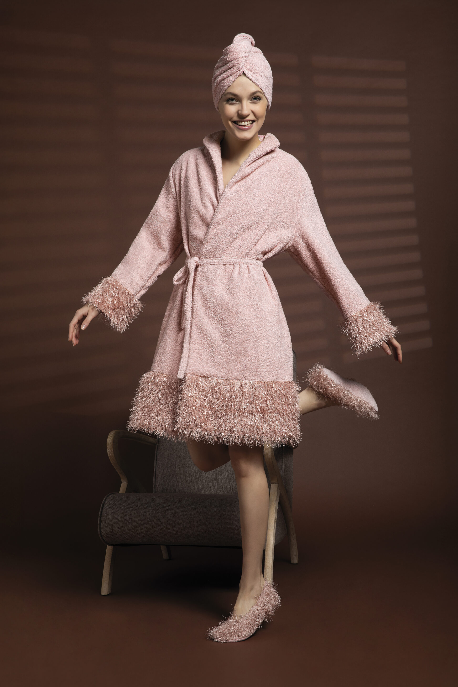 Feather bathrobe jacket - Luna di Giorno